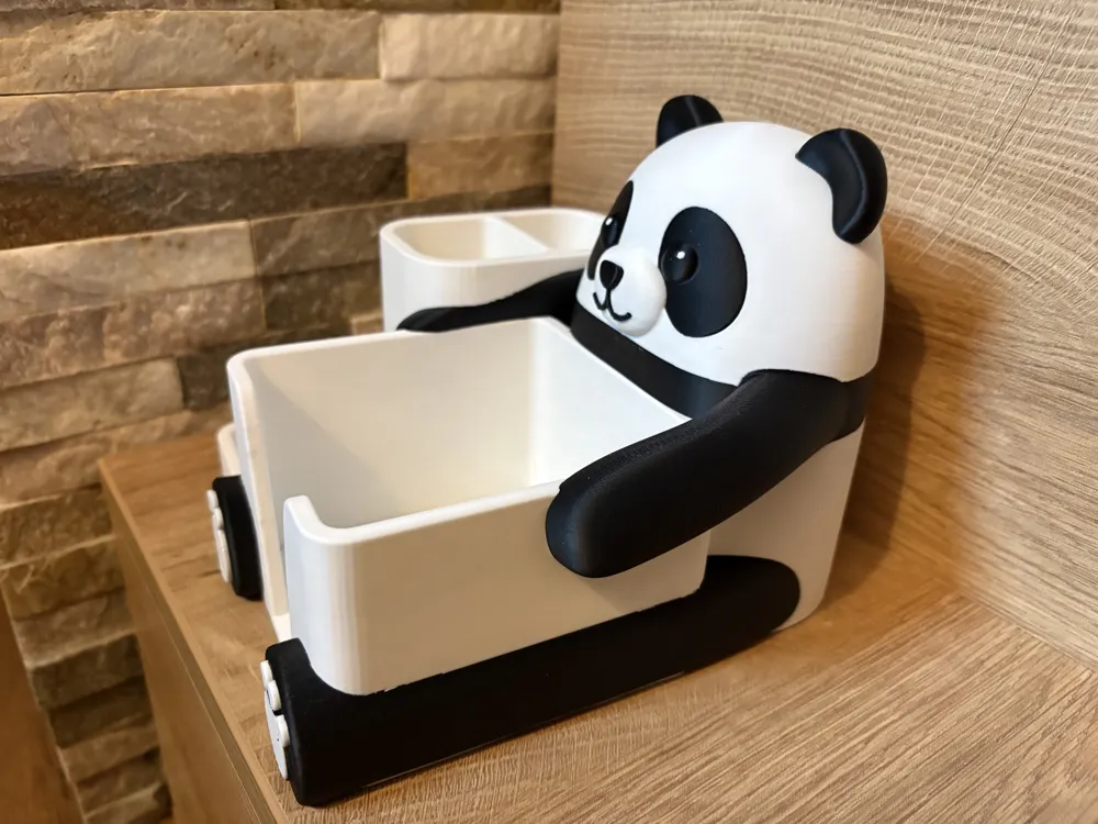 Panda Desk Buddy - stationery organizer - Free 3D Print Model - MakerWorld