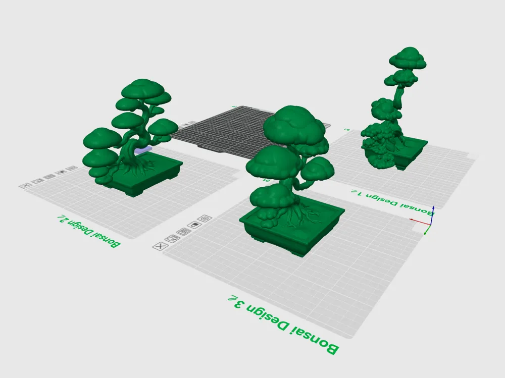Bonsai Tree Series - Moss Grove Edition - Free 3D Print Model - MakerWorld