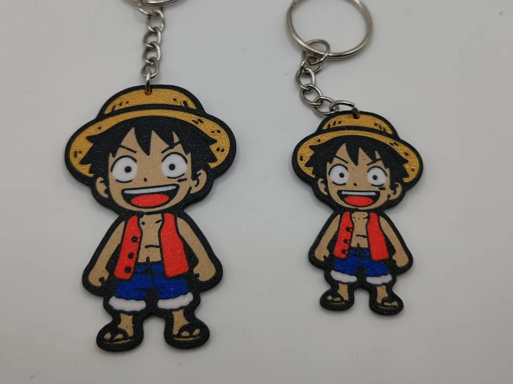 Keychain Luffy One Piece Chibi - Free 3D Print Model - MakerWorld
