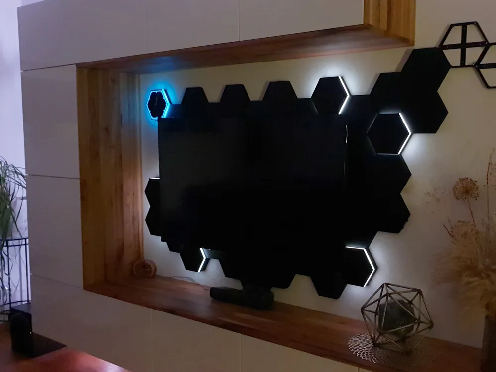 Hexatiles - Hexagon LED Wall tiles - Free 3D Print Model - MakerWorld