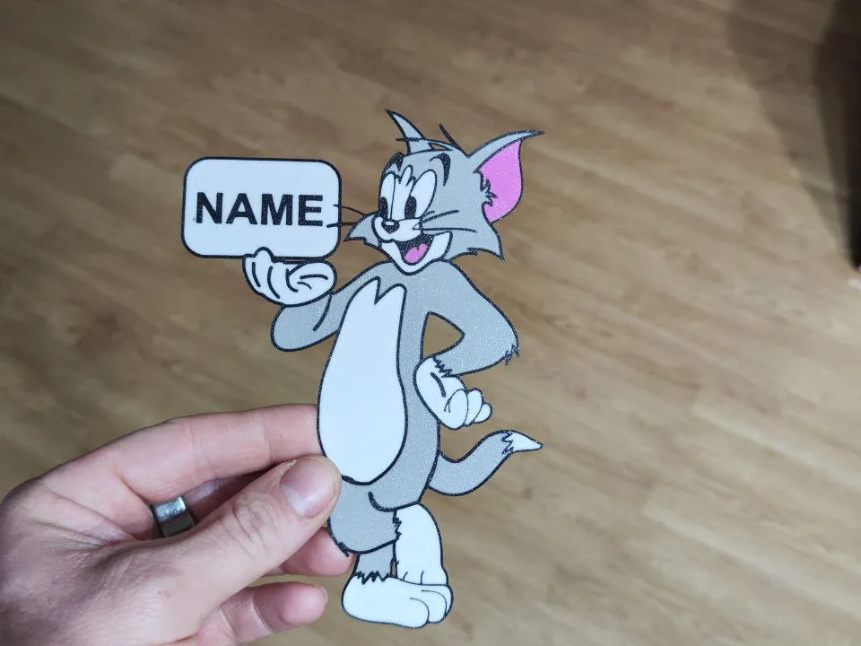TOM LOONEY TUNES—YOUR NAME - Free 3D Print Model - MakerWorld