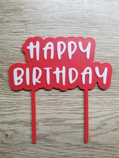 Cake Topper Happy Birthday by JKD vision - MakerWorld