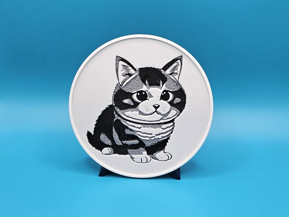 Cute Stylised Cat Coaster Set by nidO - MakerWorld
