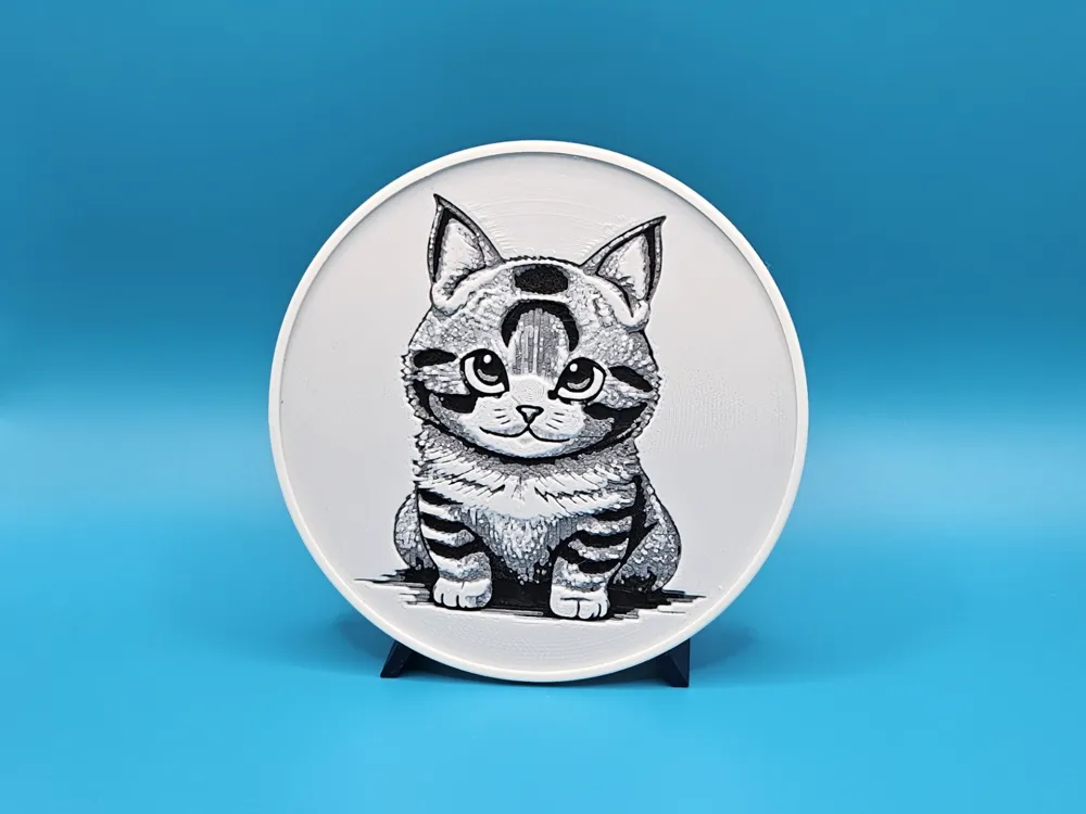 Cute Stylised Cat Coaster Set by nidO - MakerWorld