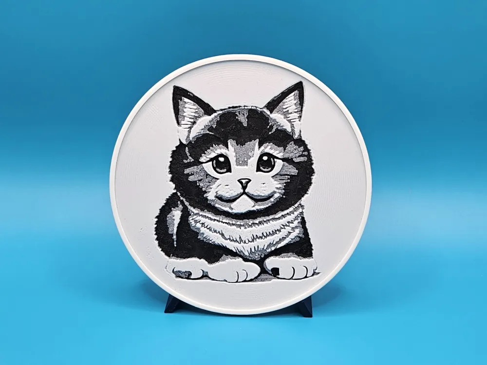 Cute Stylised Cat Coaster Set by nidO - MakerWorld