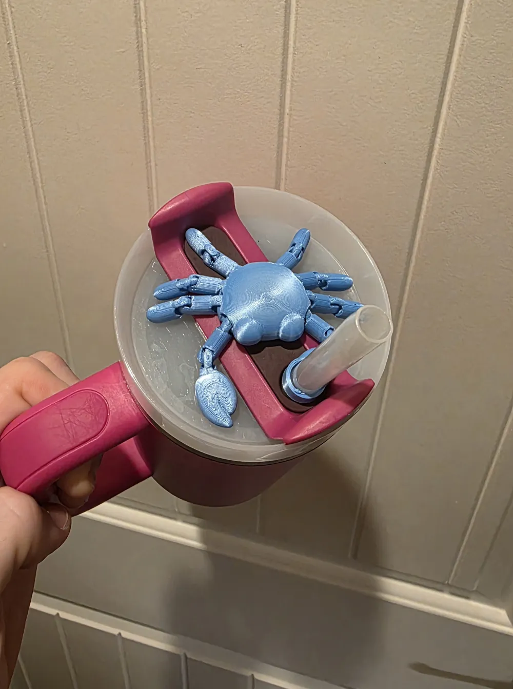 Straw Buddy Topper - Articulated Crab - Free 3D Print Model - MakerWorld