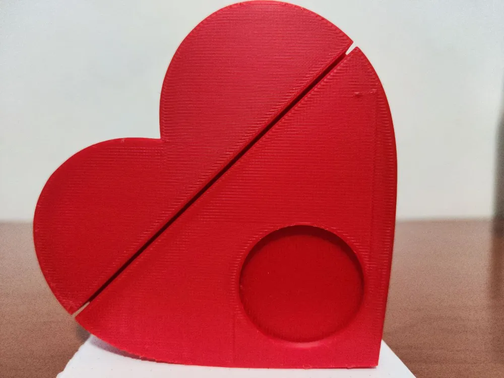 Beauty and the Beast Valentine Heart Photo - Free 3D Print Model ...