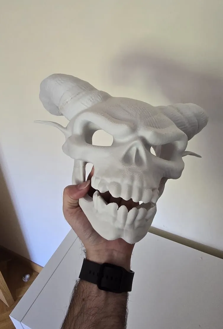 Demon skull mask by Fancraft Forge MakerWorld: Download Free 3D Models
