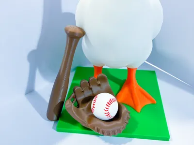 Baseball Glove, Bat, and Ball Desk Goose Gear - Free 3D Print Model ...