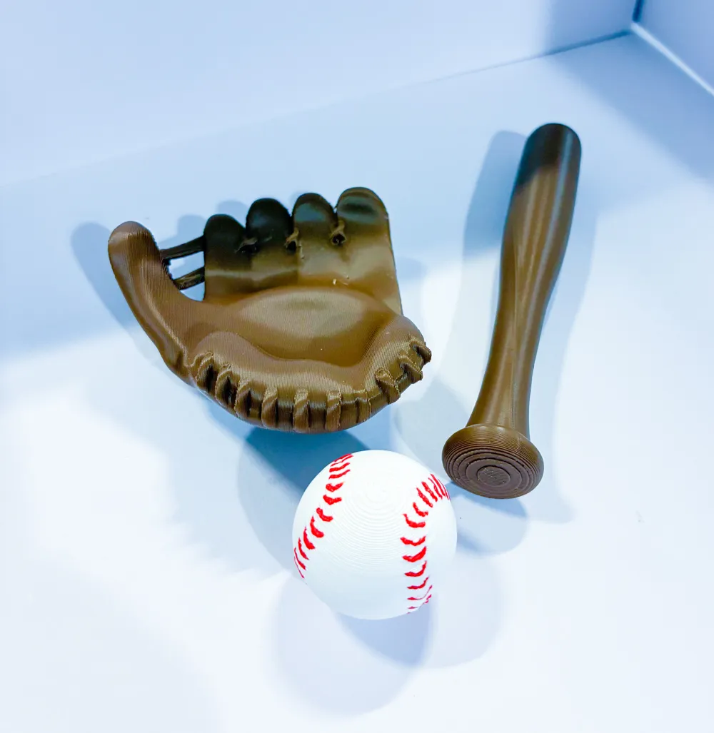 Baseball Glove, Bat, and Ball Desk Goose Gear - Free 3D Print Model ...