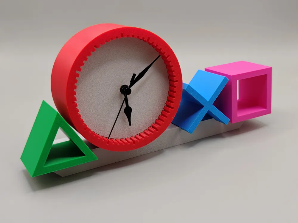 Simple PlayStation 1 Icon Clock by G-Man Projects - MakerWorld