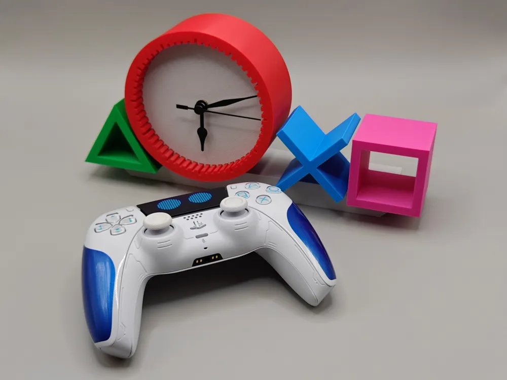 Simple PlayStation 1 Icon Clock by G-Man Projects - MakerWorld