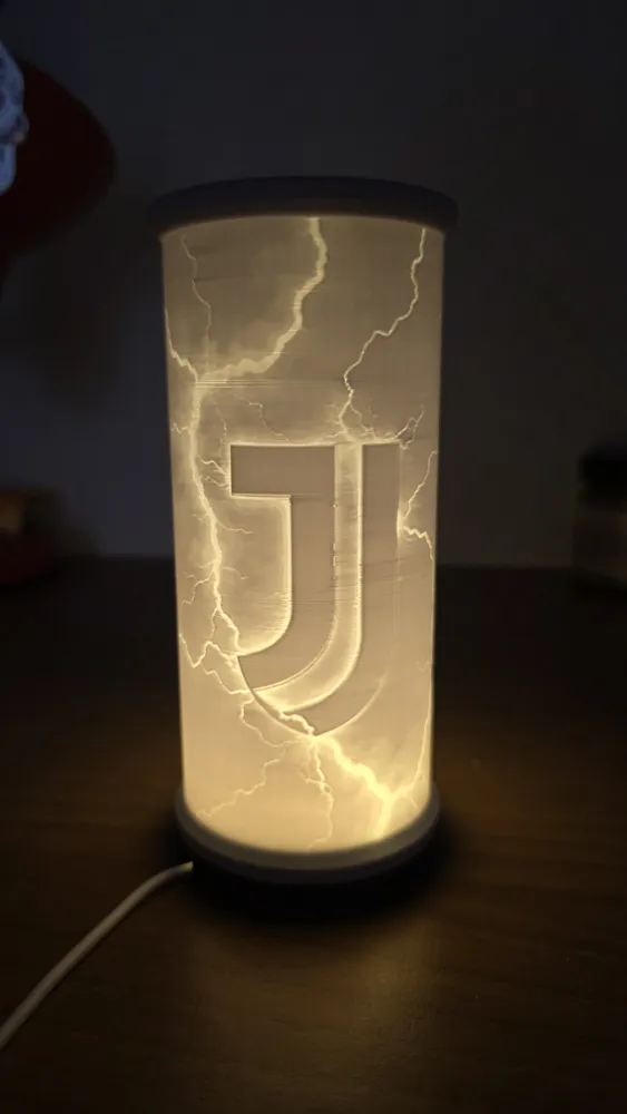 Juventus Lithophane Lamp kit 001 - Free 3D Print Model - MakerWorld