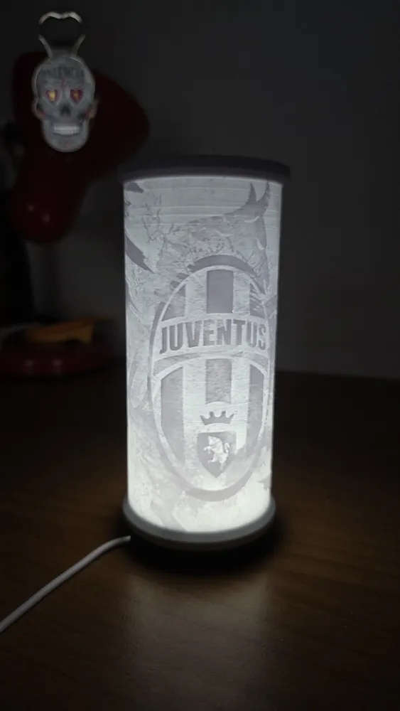 Juventus Lithophane Lamp kit 001 - Free 3D Print Model - MakerWorld