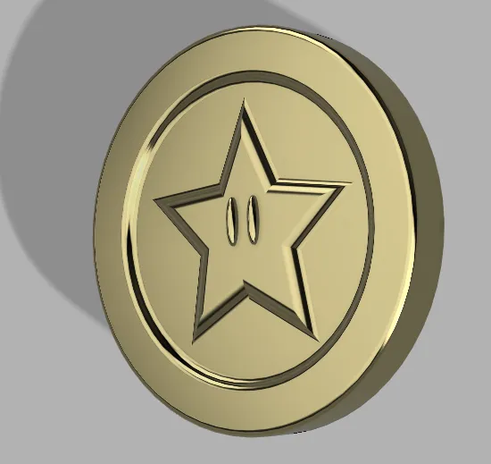 Mario Star Coin - Free 3D Print Model - MakerWorld