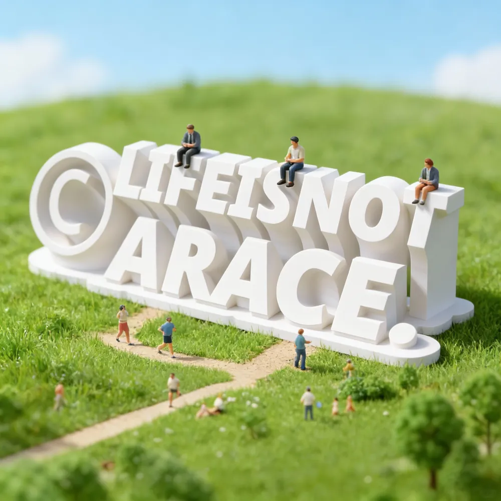 La vie n'est pas une compétition, détends-toi ! Life is not a race ...