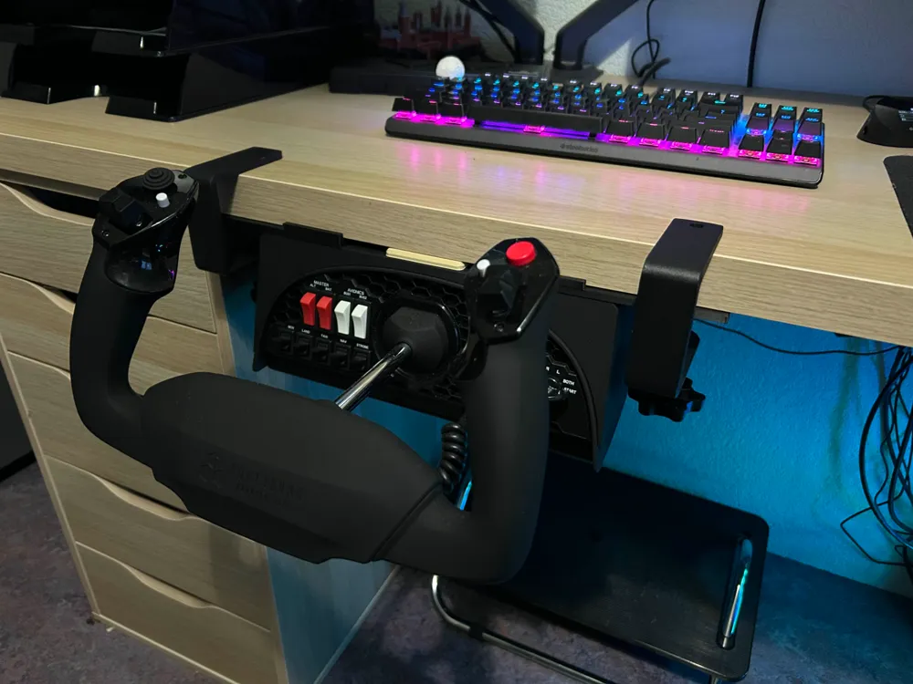 Honeycomb Alpha & Bravo under desk mount(Improved) by DeWarePeb ...