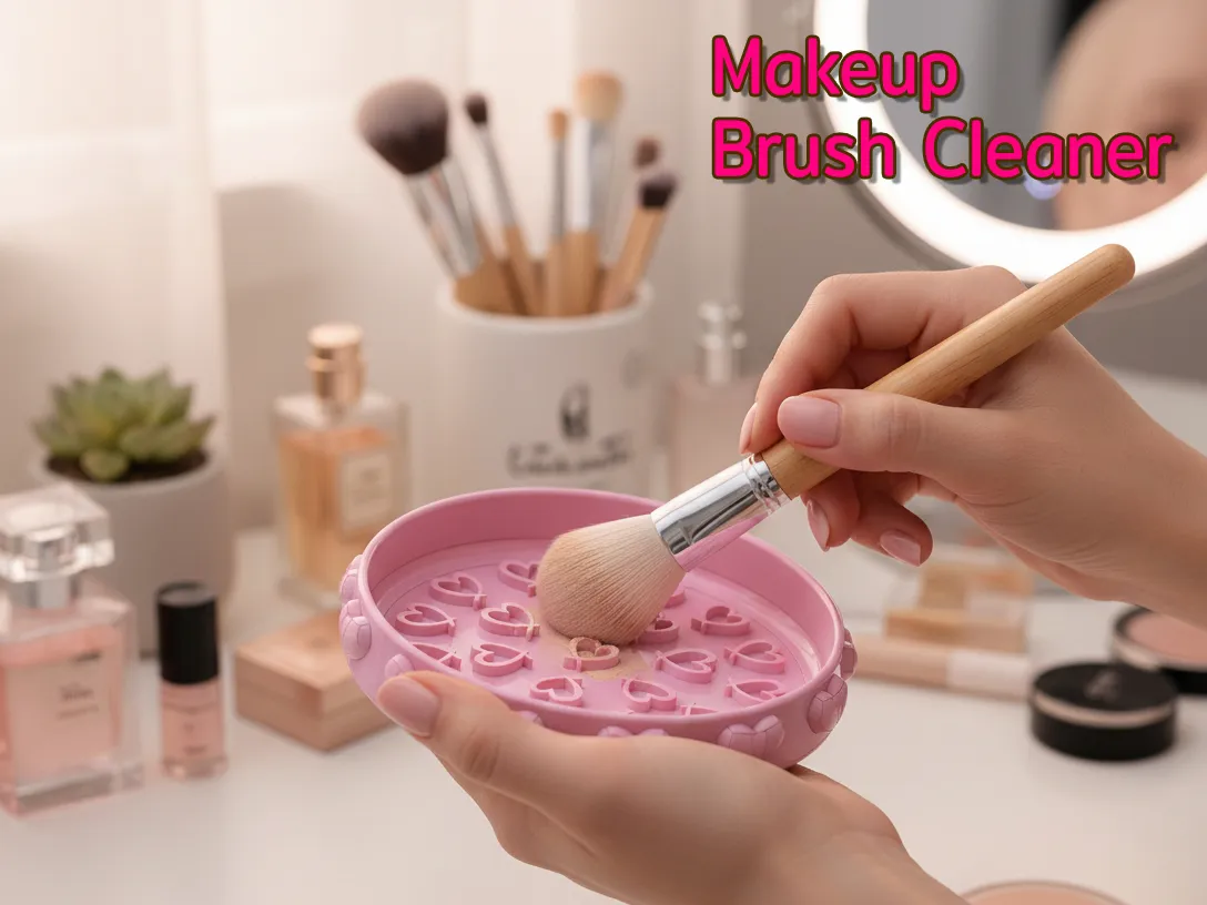 Makeup Brush Cleaner - Heart - Free 3D Print Model - MakerWorld
