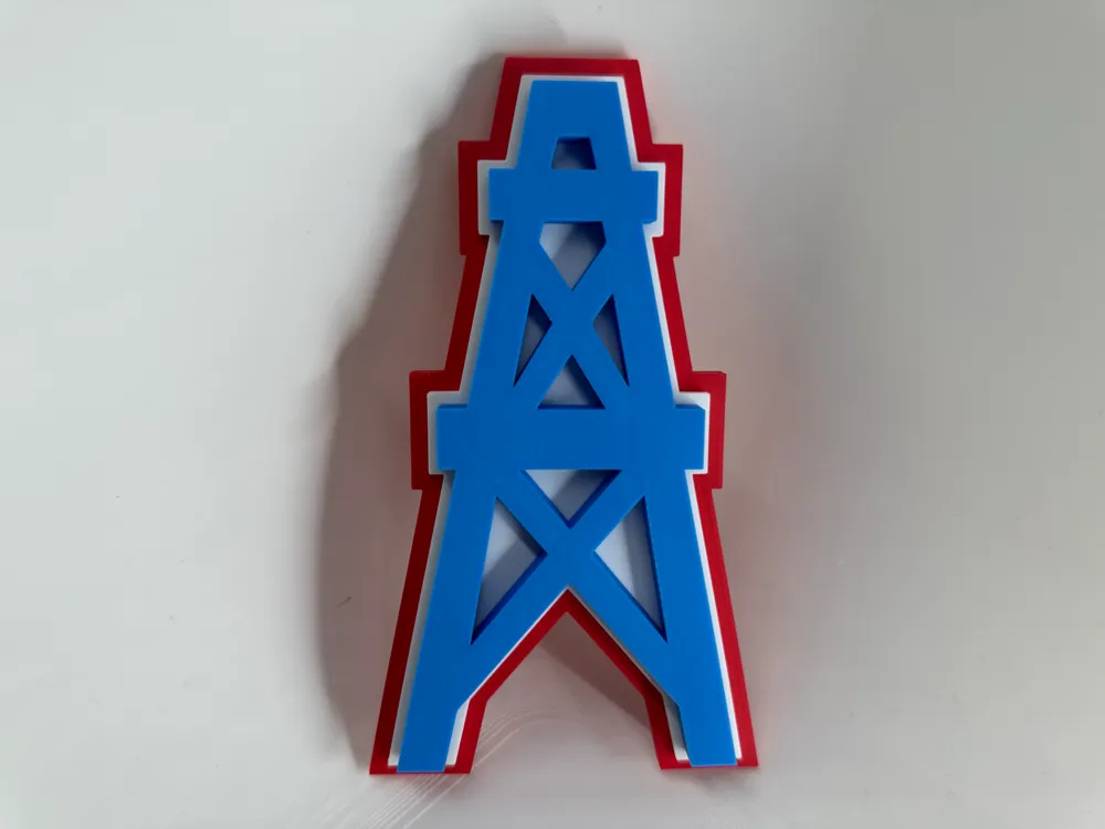 Houston Oilers Logo 1980 - Free 3D Print Model - MakerWorld
