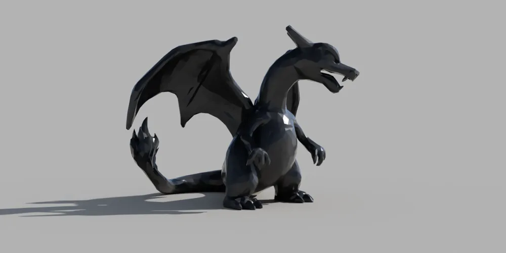 Low Poly Charizard Remixed by Titan3DPrintingAU - MakerWorld