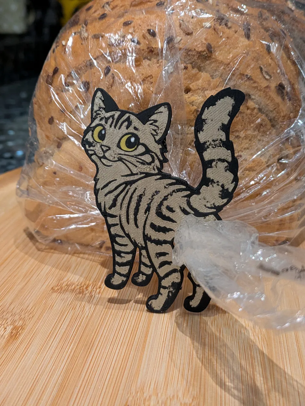 Tabby Cat Bread Bag Clip - Free 3D Print Model - MakerWorld