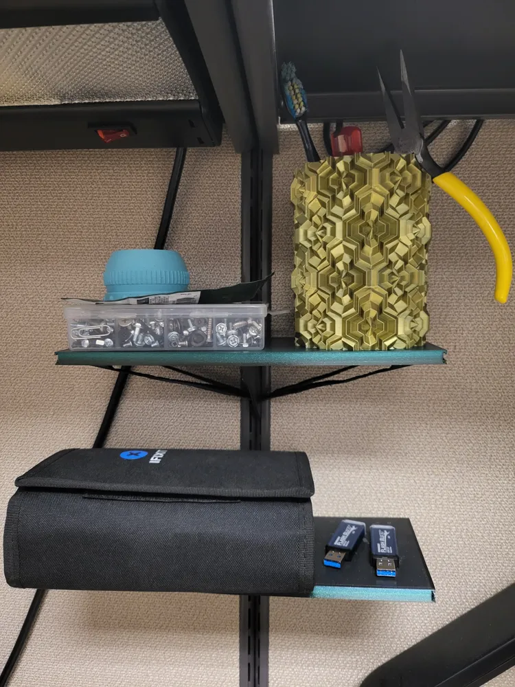 Cubicle Rail Shelf by spotkenyon - MakerWorld