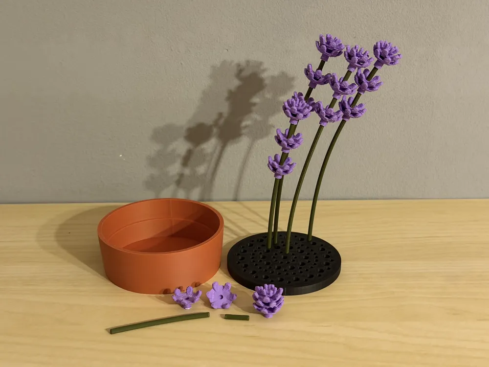 Lavender Flower - Modular - Free 3D Print Model - MakerWorld