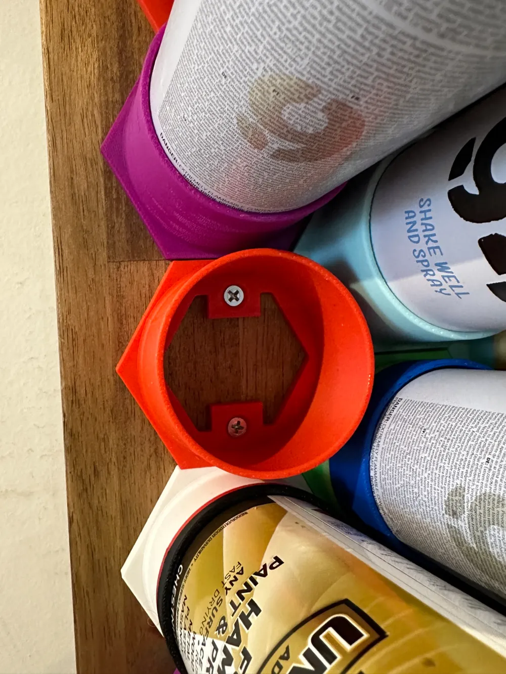 Wall Mounted Spray Paint Can Holder by Ken Daniels - MakerWorld