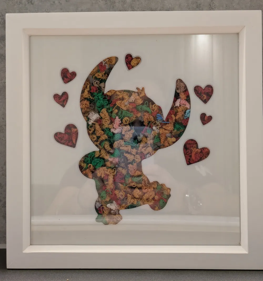 Stitch Heart Silhoutte - Poop Art by 3dprintedartuk - MakerWorld