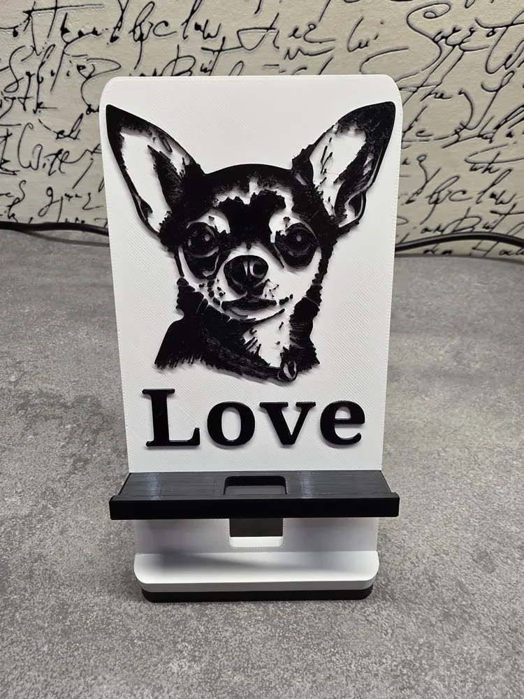 Chihuahua Phone Stand - Free 3D Print Model - MakerWorld
