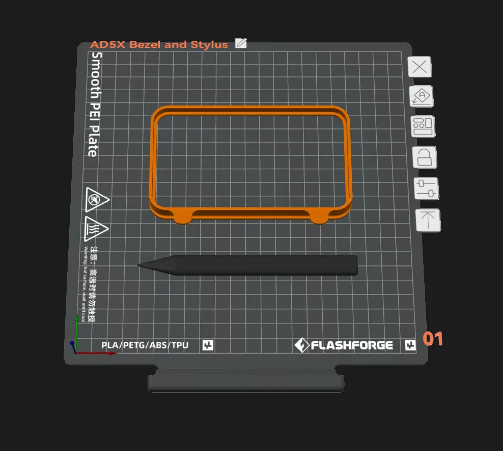 AD5X Bezel and Stylus - Free 3D Print Model - MakerWorld
