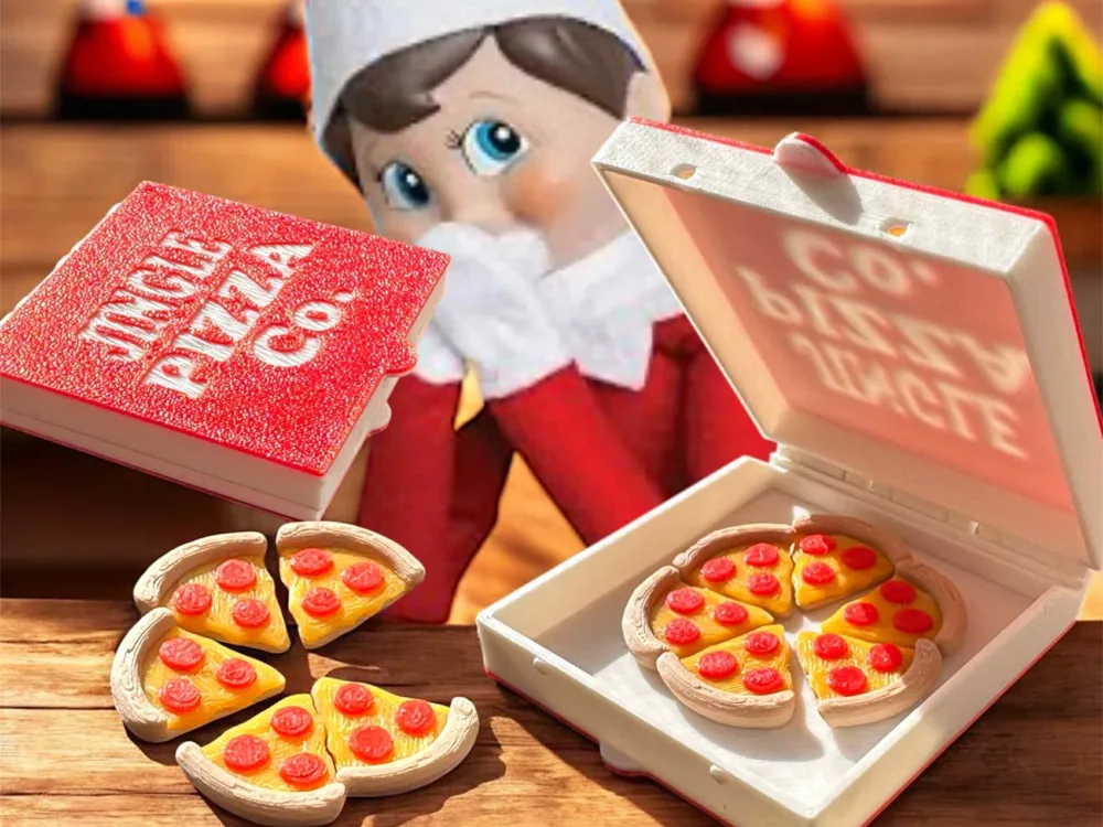 Mini Pizza and Box for Elf on the Shelf - Free 3D Print Model - MakerWorld