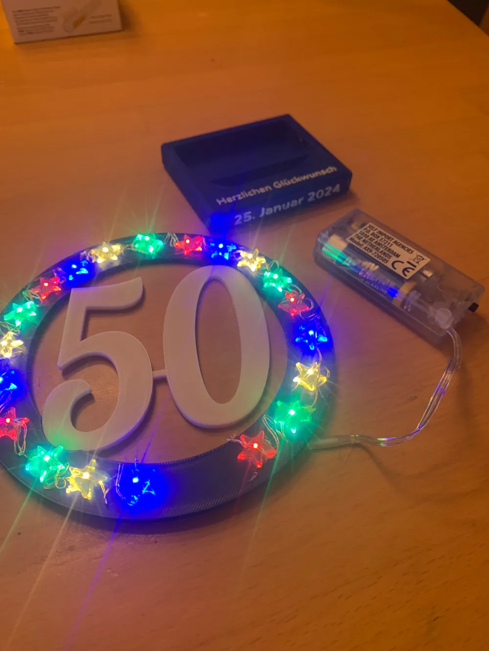 LED light 50th birthday / Tischlere 50. Geburtstag by eric.willms - MakerWorld