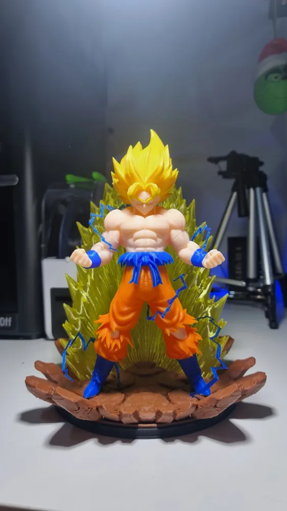 Goku Con Base FX SIN AMS - Modelo de impresión 3D gratuito - MakerWorld