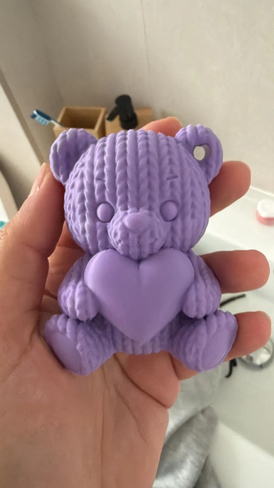 Knitted teddy bear keychain | Adorable Ornament - Free 3D Print Model ...