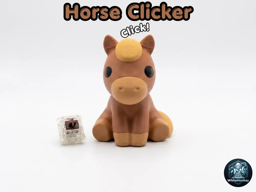 Horse Fidget Clicker Toy - Free 3D Print Model - MakerWorld