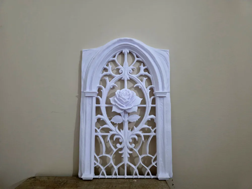 Gothic Bloom - Wall Display - Free 3D Print Model - MakerWorld