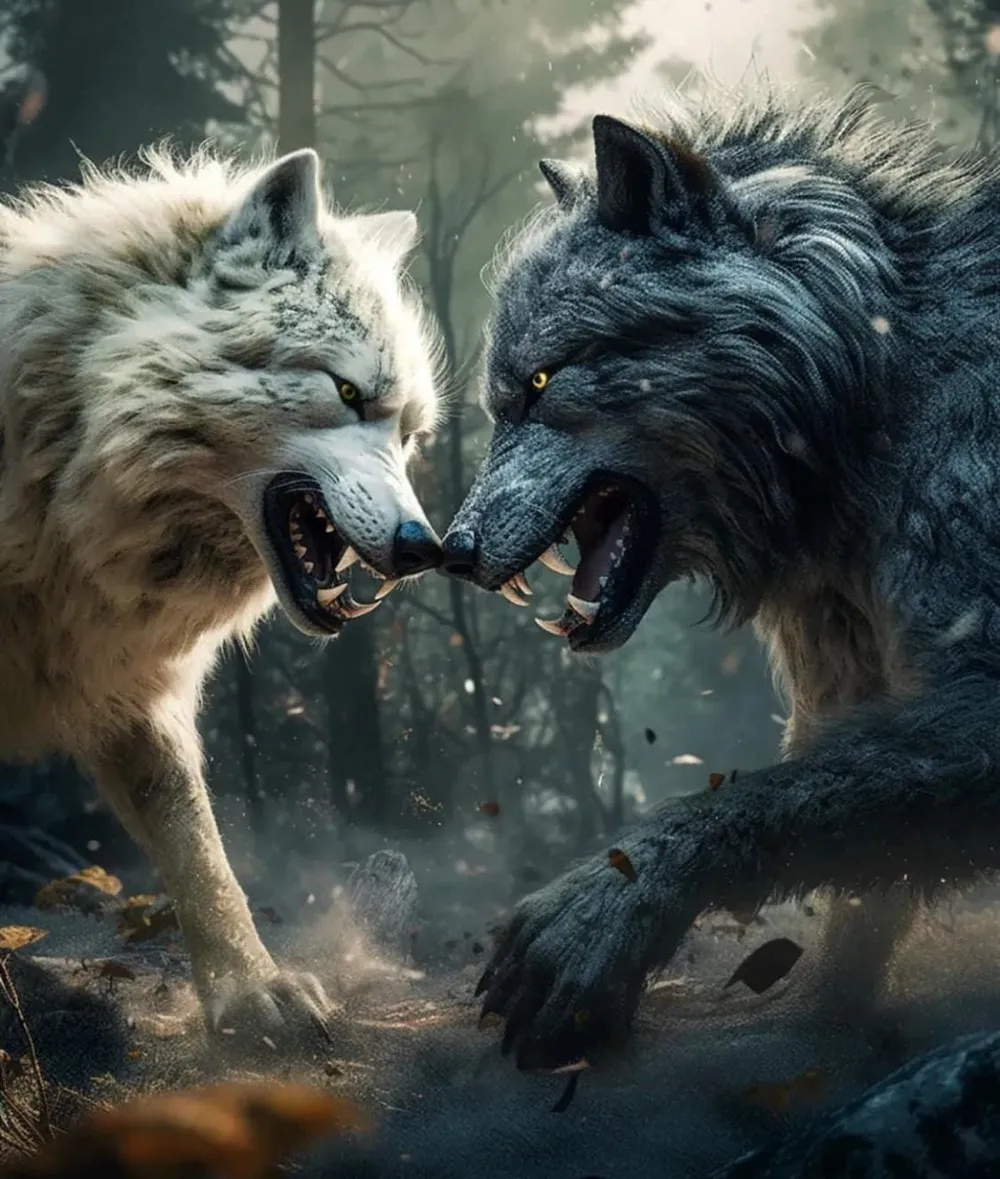 Wolf battle hueforge by Mysstra hueforge - MakerWorld