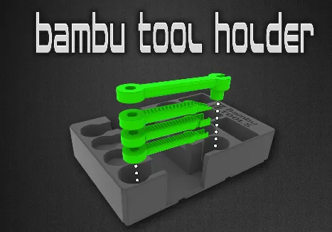 Bambu Tool Set Holder - 3 Versions - FLAT BOTTOM - Free 3D Print Model ...