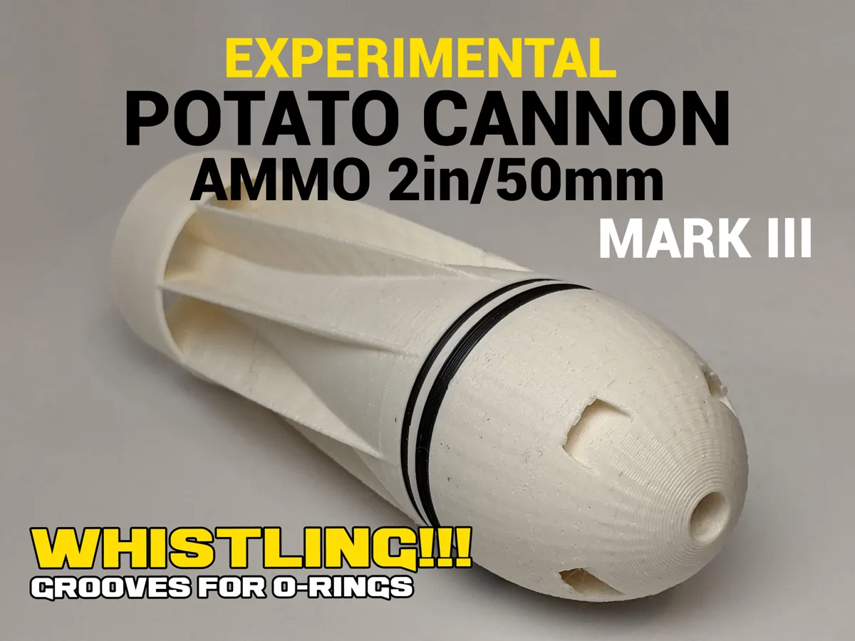 Experimental potato cannon round, 50mm, Mark III - Free 3D Print Model ...