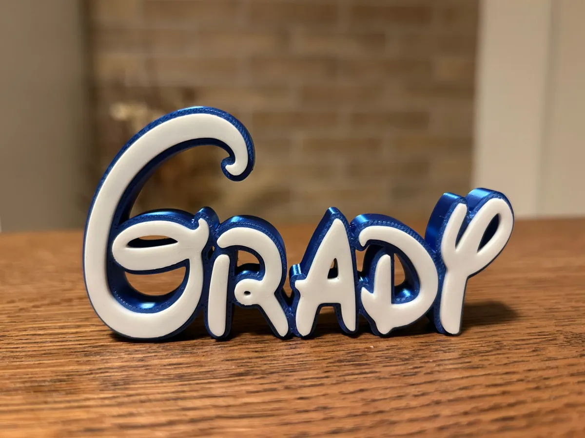 Grady Name Disney Sign - Free 3D Print Model - MakerWorld