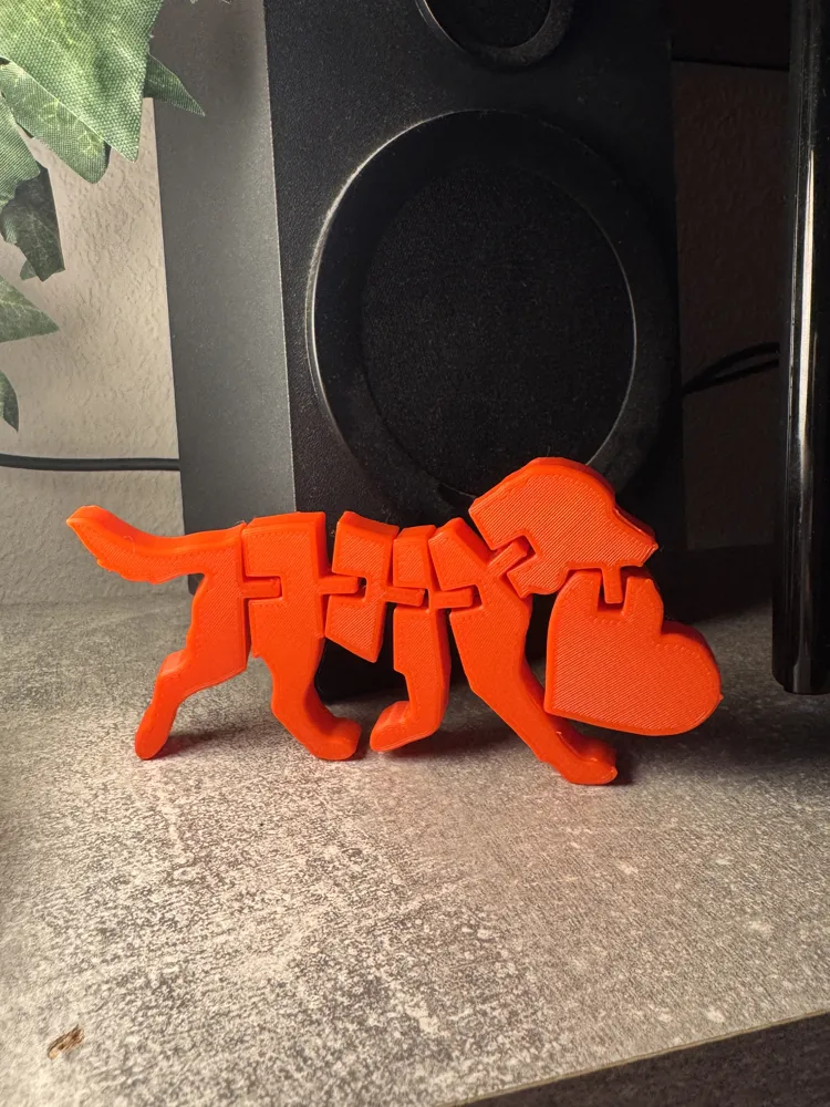 Flexi Valentine's Day Dog - Articulated Heart Toy - Free 3D Print Model ...