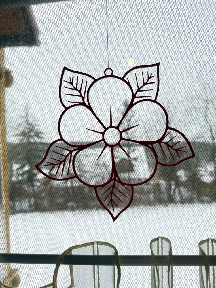 Window Decal / Window Decoration Flower - Free 3D Print Model - MakerWorld