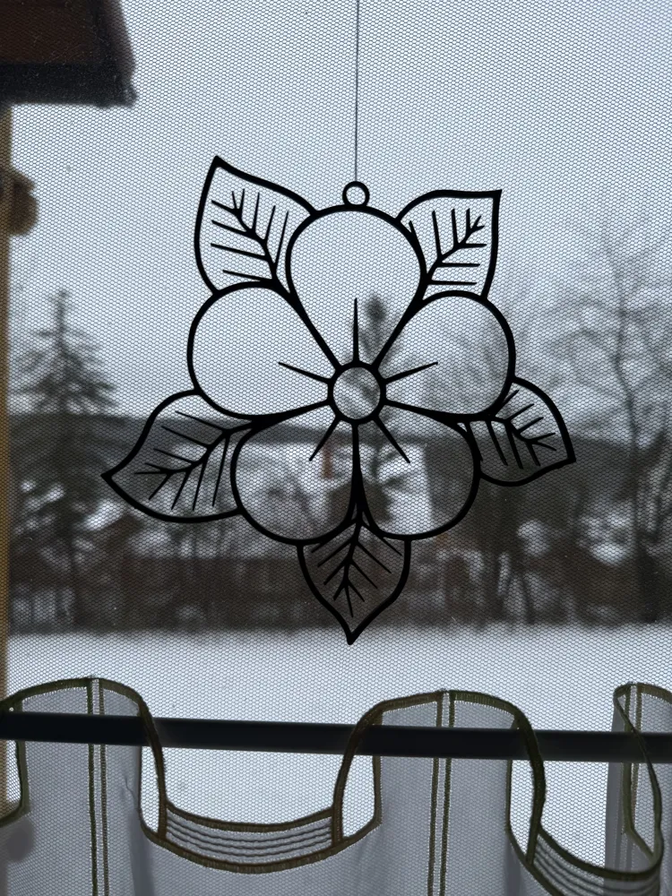 Window Decal / Window Decoration Flower - Free 3D Print Model - MakerWorld