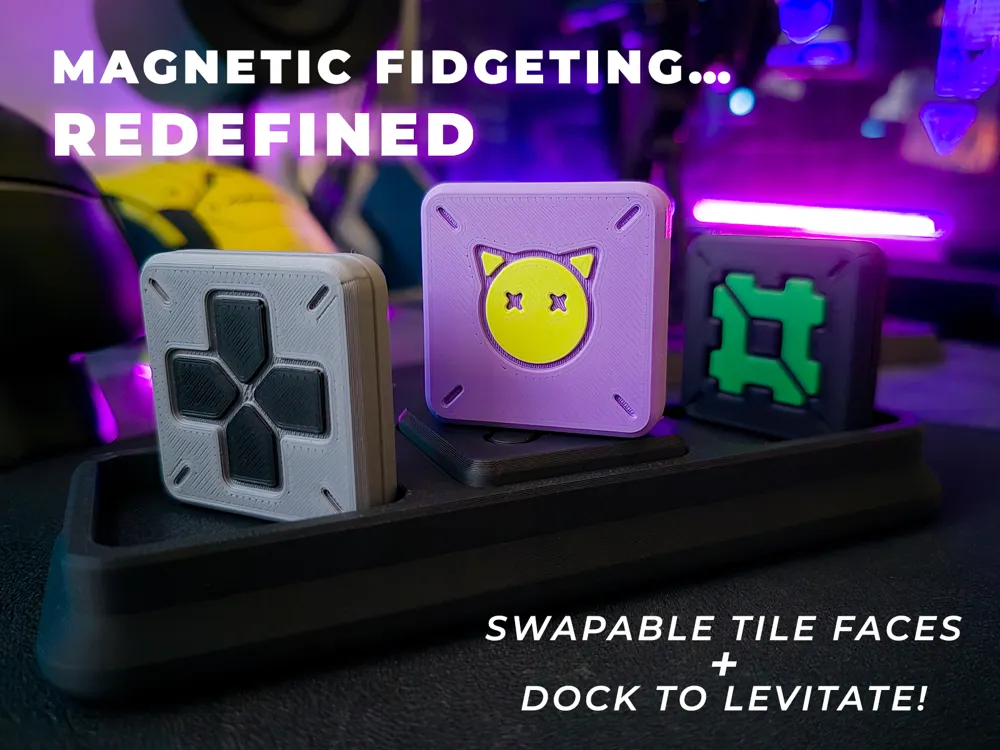 Magnetic Fidget Tiles – Snap & Slide Set - Free 3D Print Model - MakerWorld