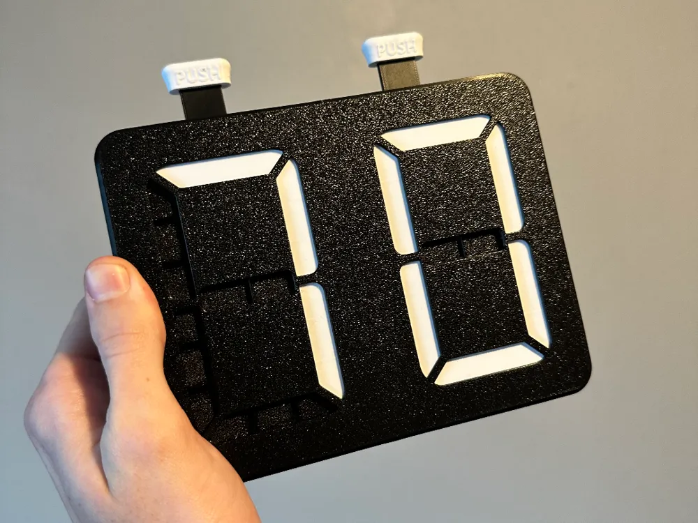 2-digit 7 Segment Mechanical Counter Display Remixed by Ryan MakerWorld ...