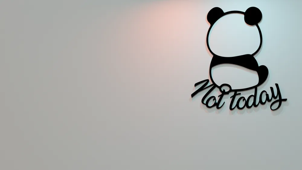 Not Today Sad Panda Wall Decor by theStonefox - MakerWorld