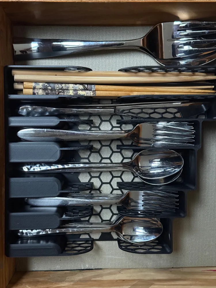 Kitchen Silverware Organizer With Labels - Free 3D Print Model - MakerWorld