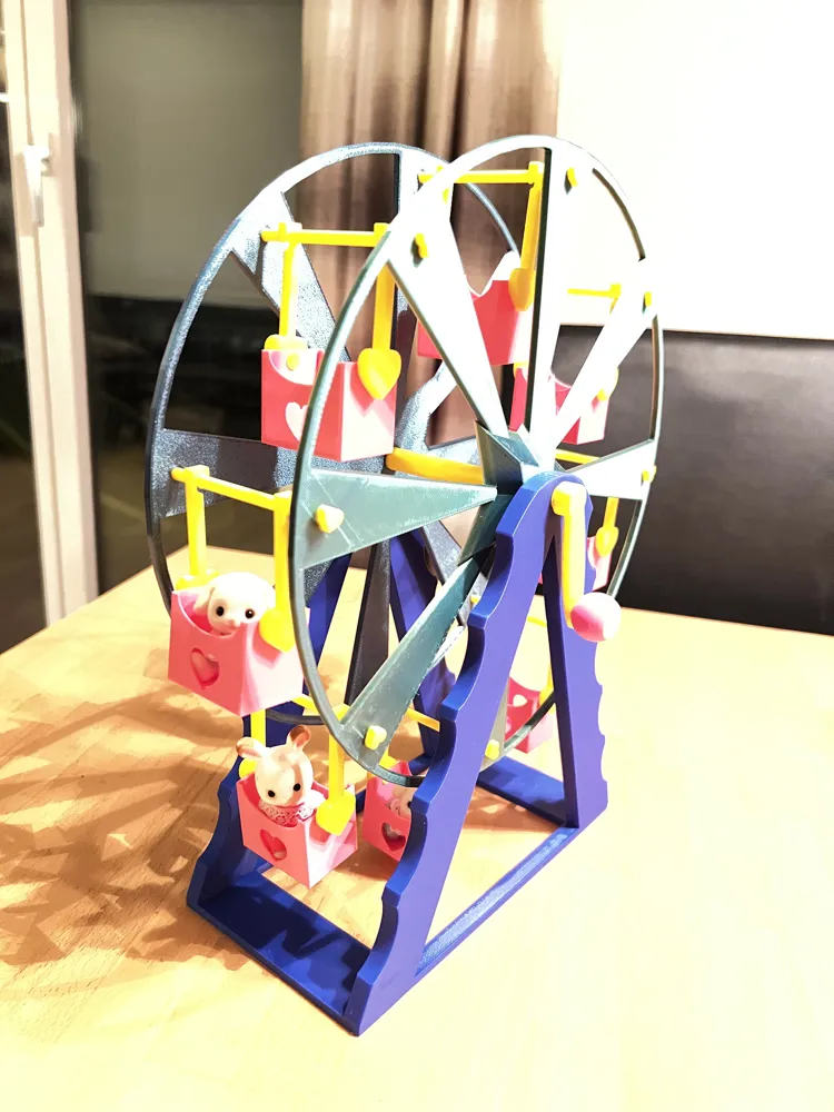 Rotating Ferris Wheel for Kids (Sylvanian Family) - Free 3D Print Model ...