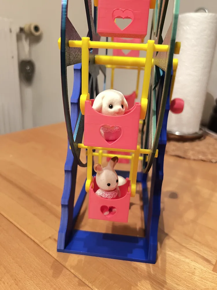 Rotating Ferris Wheel for Kids (Sylvanian Family) - Free 3D Print Model ...
